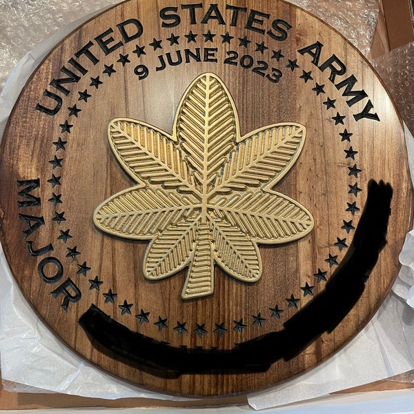 USMC Staff NCO Series Carved Wood Plaque - Sergeant Major Retirement ...