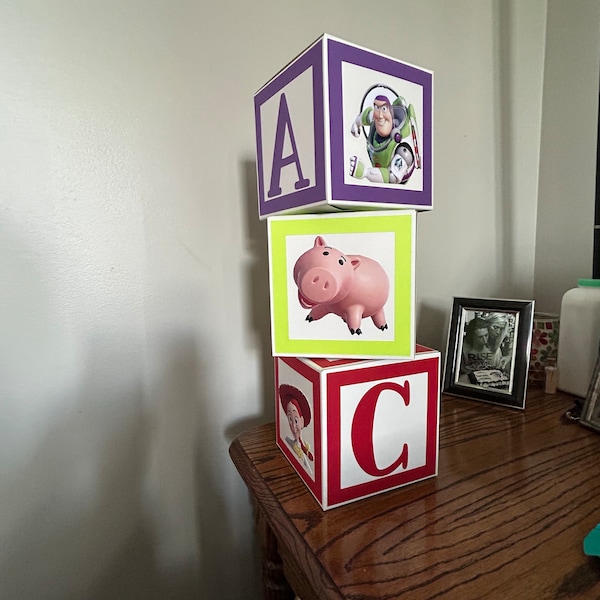 Toy Story ABC Blocks: Party Decor, Birthday Decor (unassembled) - Etsy