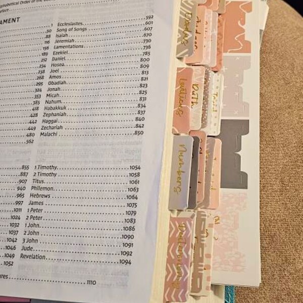 Bible Tabs | Laminated Bible Tabs | Tabs for the Bible | Pretty Bible ...