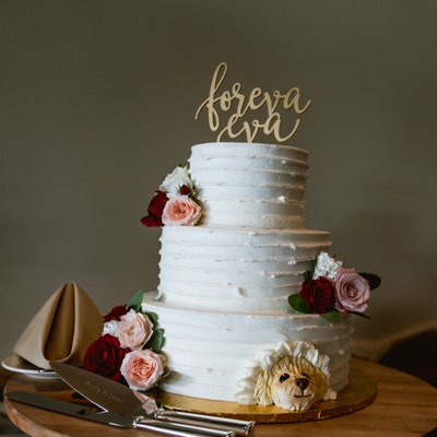 Foreva Eva Wedding Cake Topper, 6.5w Inches, Forever Topper, Rustic ...