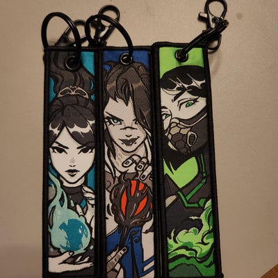 Valorant Keychain Luggage Tags Embroidered Key Tags Embroidered Woven ...