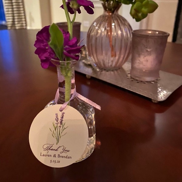 Personalized Scalloped Lavender Favor Tags - Personalized Lavender Gift ...