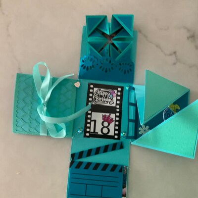 SVG cricut, PDF, and Silhouette Studio Explosion Box Templates - Etsy