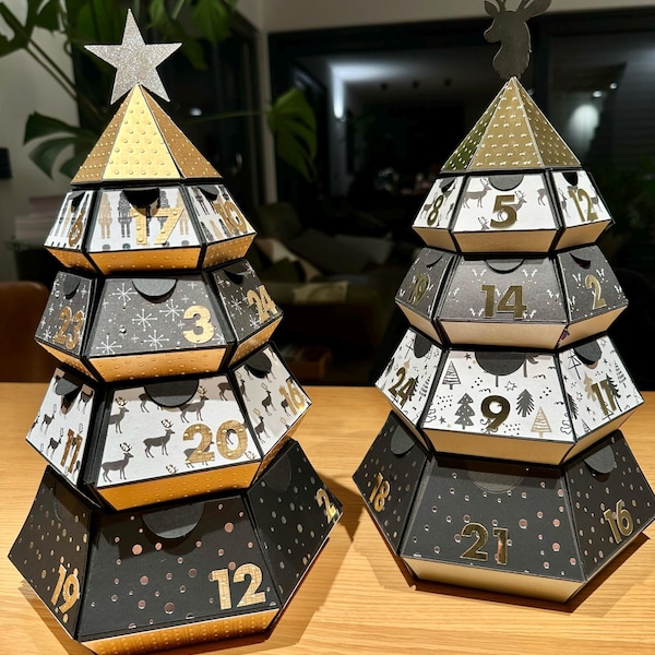SVG Advent Calendar Christmas Tree Including Video Instructions Plotter ...