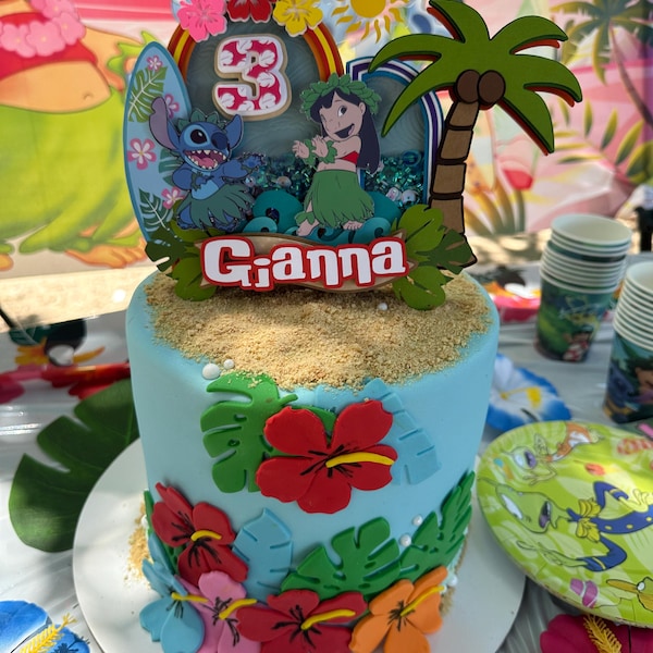 Lilo & Stitch Inspired Cake Topper - Etsy