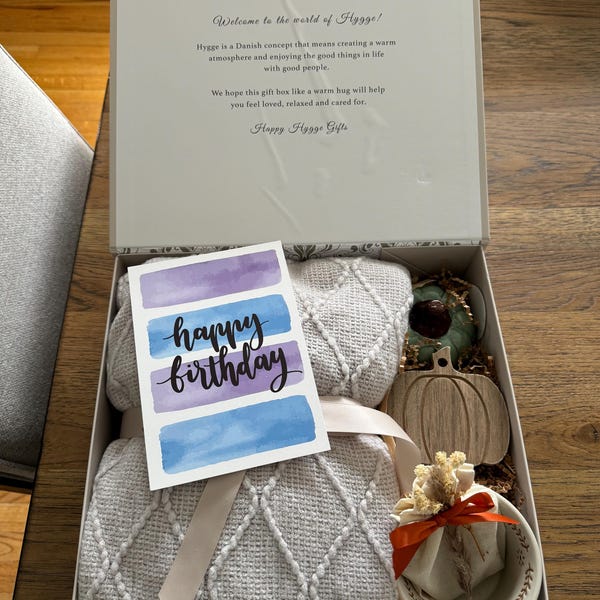 Soothing Sympathy Gift Baskets With Blanket, Candle & Socks Self Care ...