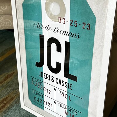 Airport Code Art Print, Vintage Style Luggage Tag Print, Orlando City ...
