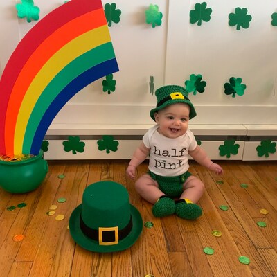 Baby Rasta Jamaican Colors Crochet Outfit , Newborn Photo Prop, Infant ...