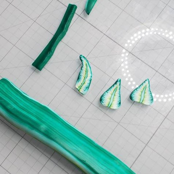 SET of 6 Polymer Clay Petal Canes, Flower Clay Cane, Raw and Unbaked ...