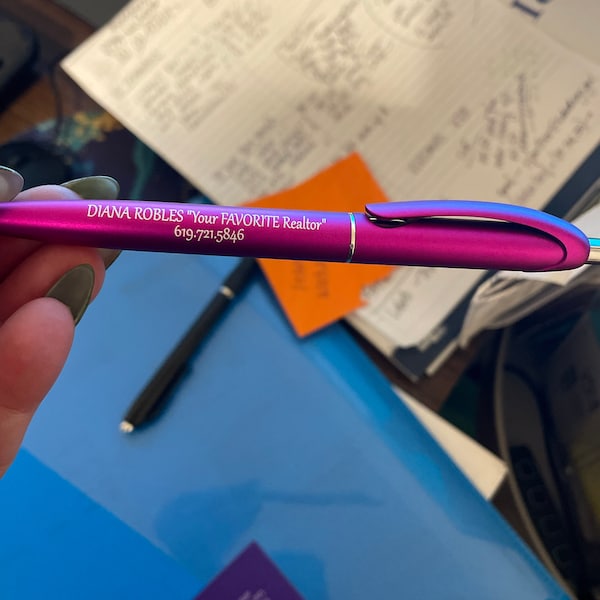 Personalized Retro Pens Printed Pens, Click Action Custom Printed Name ...