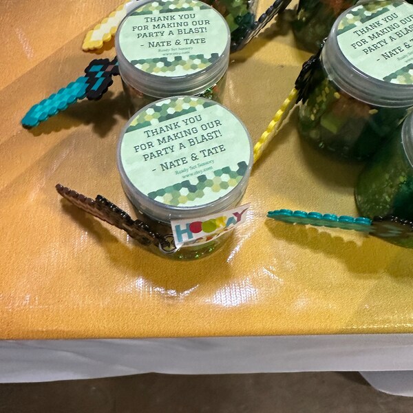 Minecraft Inspired Party Favor Play Dough Jars - Etsy Canada