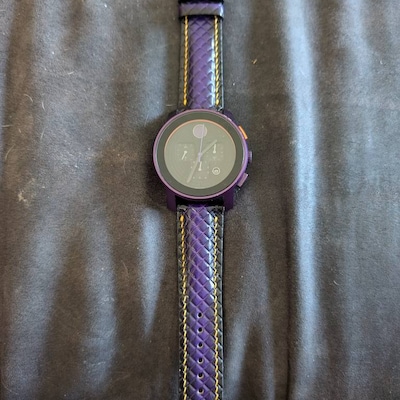 Shell Cordovan Leather Strap, Black Watch Band, Vintage Watch Band ...