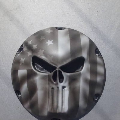 Harley-davidson Derby Clutch Cover With Punisher Pushing Through ...
