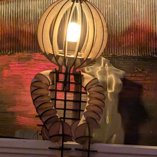 Human Figure Table Lamp Shade, DXF SVG Laser Cut Files, 4mm or 3mm ...