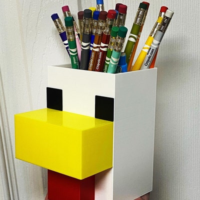 Minecraft Chicken Planter / Pencil Pen Holder, Minecraft Mojang Bird ...