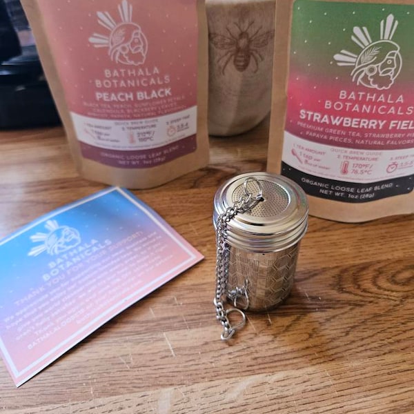 Bathala Botanicals Tea Strainer: Stainless Steel Loose Leaf Infuser ...