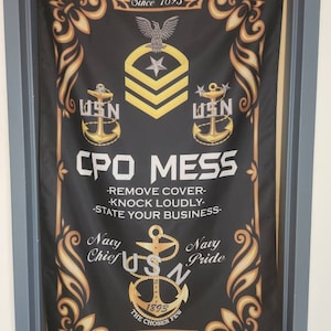USN CPO Mess 5X3 Vertical Flag - Etsy
