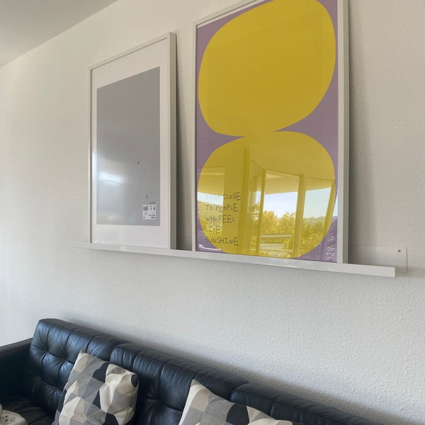 Up to 220 Cm Long Metal Picture Ledge, Photo Shelf, Picture Shelf ...