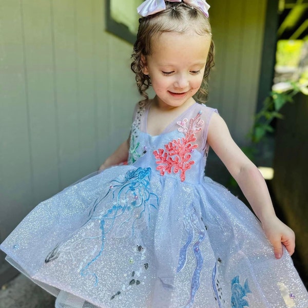 Mermaid Dress for Girls, Birthday Girl Dress, Tutu Sparkling Dress ...