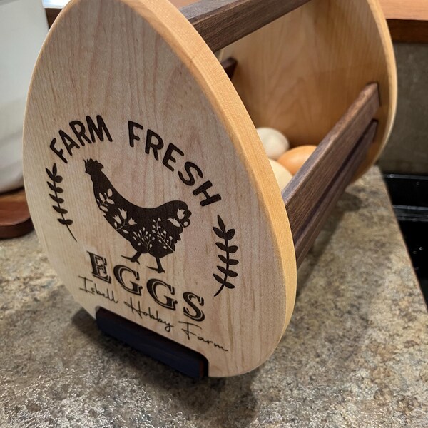 Wooden Personalized Egg Basket-garden Basket- Farmhouse Egg Holder ...