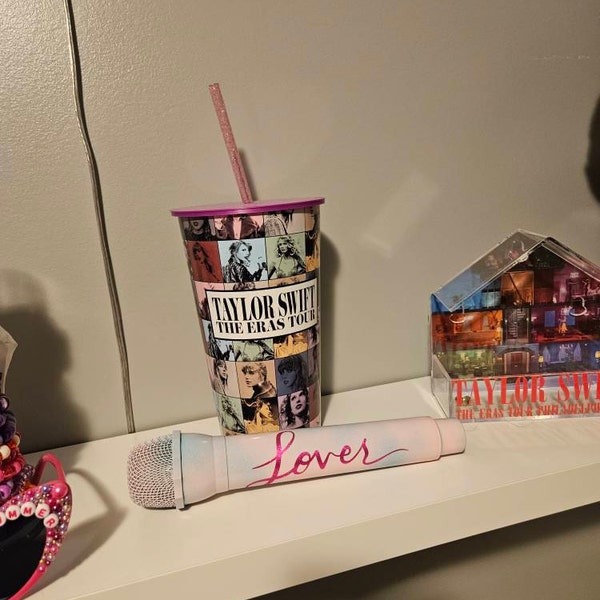 Iridescent Rhinestone Prop Microphones - Concert AB Holo Sparkle Fake ...