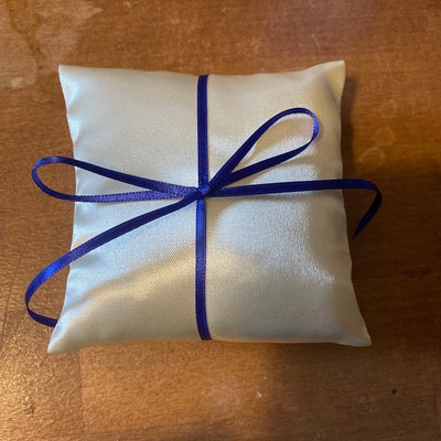 Small Ring Pillow, Ivory Satin Engagement Ring Pillow, Mini Ring Bearer ...