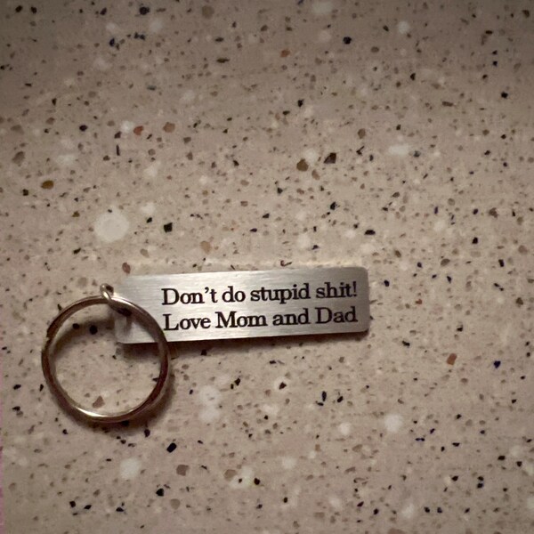 Customized Keychain Personalized You Choose Wording - Custom Gift ...