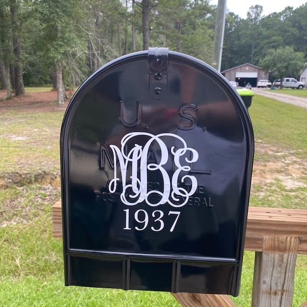 Mailbox Vinyl Decal | Custom | Personalized | Monogram | Address ...
