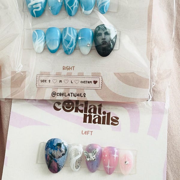 Cry Baby Nails Cry Baby Coffin Nails Nails Cute Nails Press on Nails ...