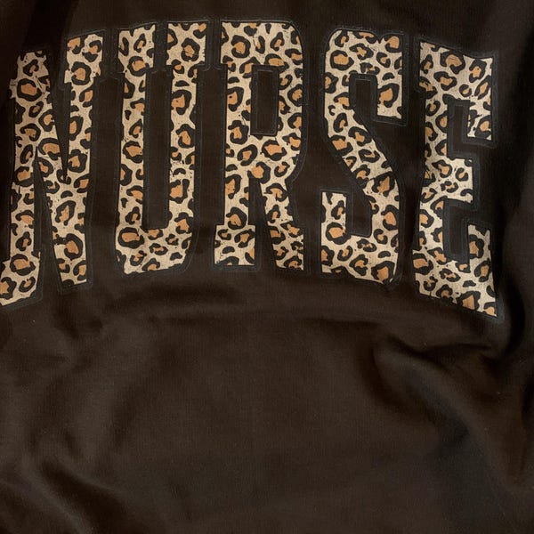 Leopard Nurse Sweatshirt, RN Shirt, Cute Nurse Shirt, Nurse Life Shirt ...