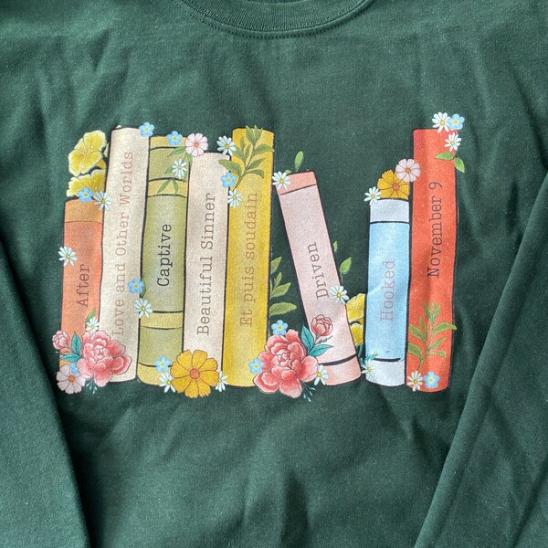 Custom Bookshelf Sweatshirt, Personalized Book Crewneck, Book ...