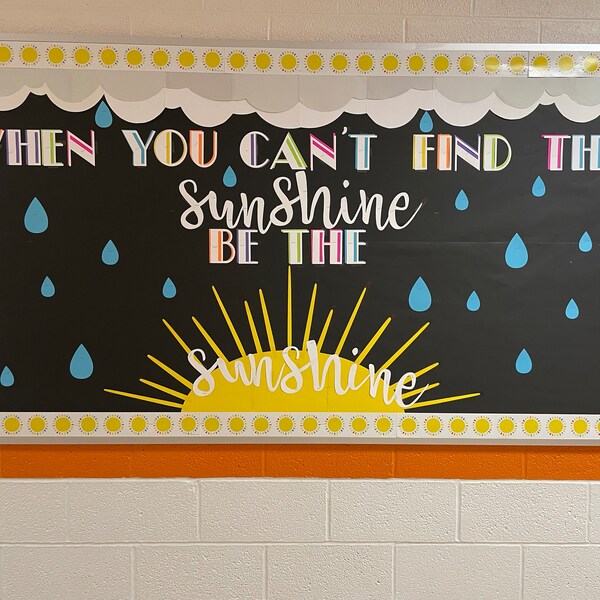 Teachers School Bulletin Board Cutouts DIY Kit "be the Sunshine" | Back ...