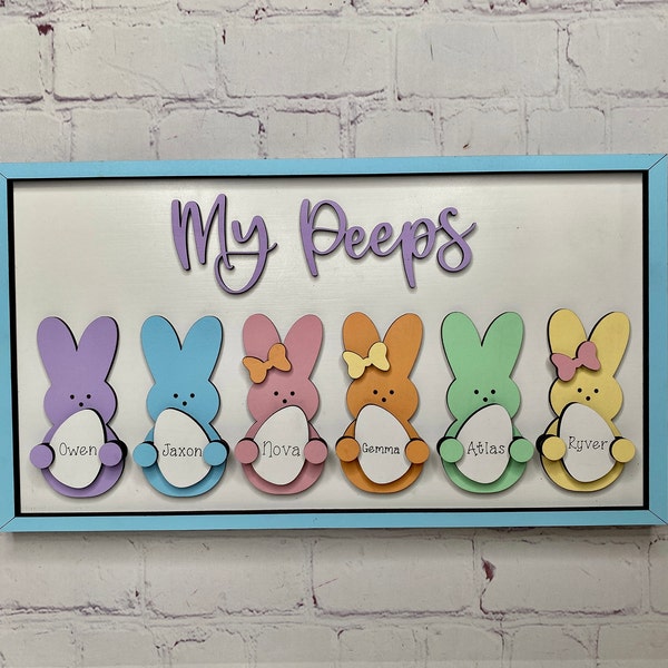 My Peeps, Personalized Sign Also "our Peeps" Available on the File ...