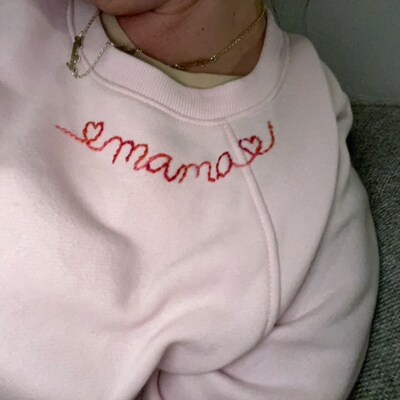 NAME ADD ON Sleeve, Hand Embroidered Names - Etsy