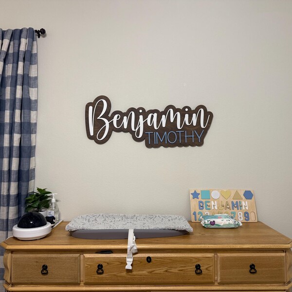 Freestanding Wooden Name Cutouts, Wooden Letters, Name Sign, Baby ...