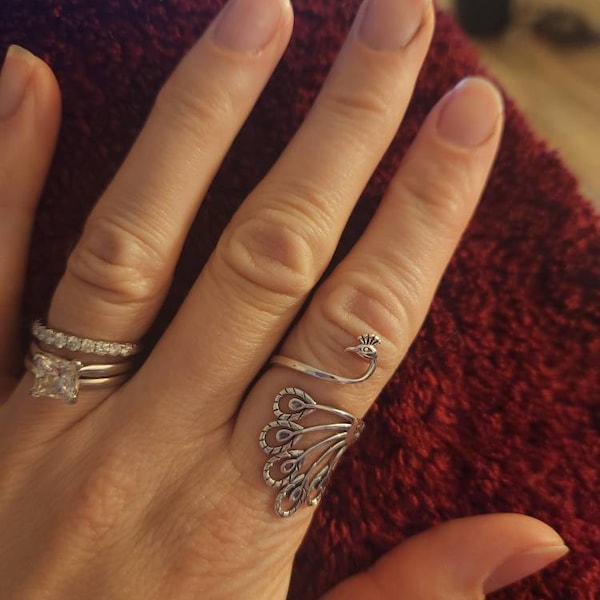 Solid 925 Sterling Silver Yarn Tension Ring 25 Varieties Adjustable ...