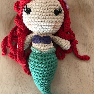 PDF: Ariel Mermaid Inspired Amigurumi Doll Crochet Pattern - Etsy