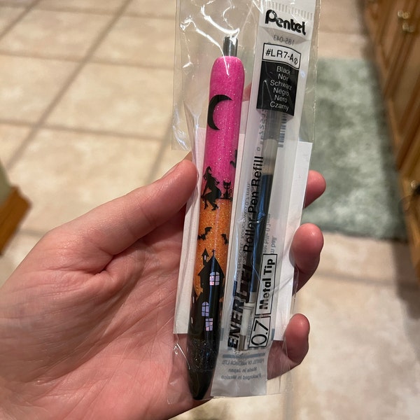 Halloween Pen| Glitter Pen| Spooky Pen| Nurse Gift| Teacher Gift ...