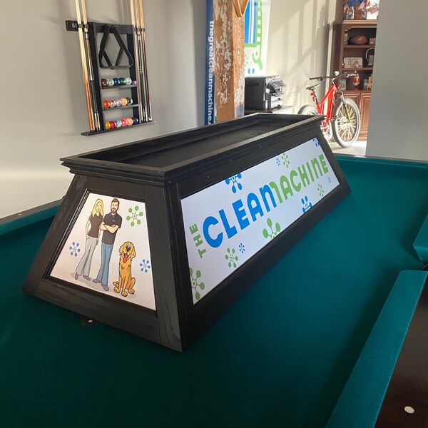 44" Pool Billiard Table Light, BLUE BILLIARDS, Back Lit Game Table ...