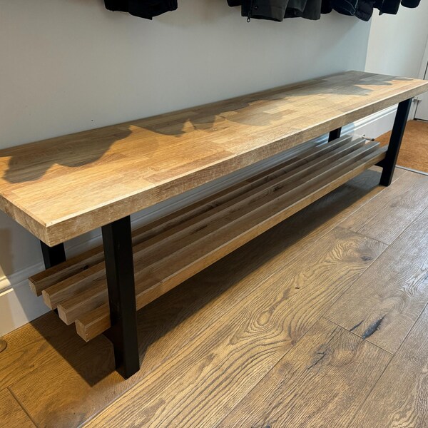 Handmade UK Square Raw Steel/black Metal and Wood Rustic Industrial ...