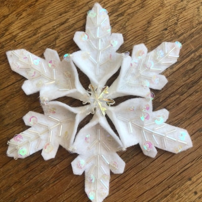 Felt Snowflake Pattern PDF File - Etsy
