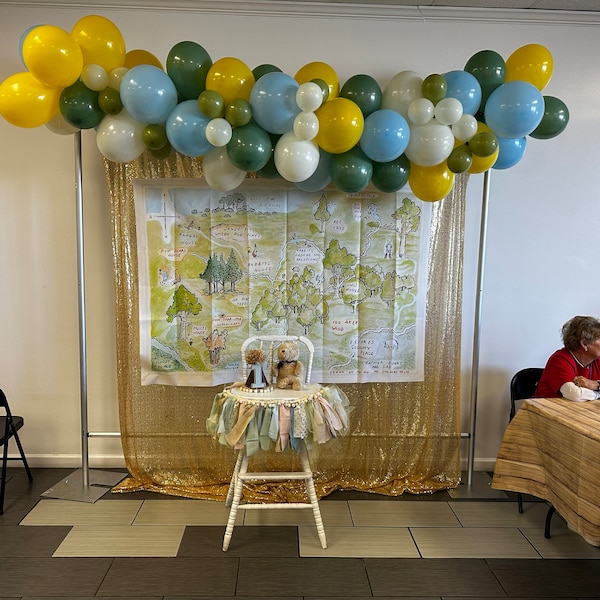 100 Acer Wood Backdrop Hundred Acre Wood Winnie Bear Backdrop Baby ...