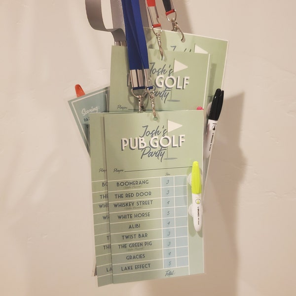 Custom Bar Golf Scorecards (digital File) - Etsy