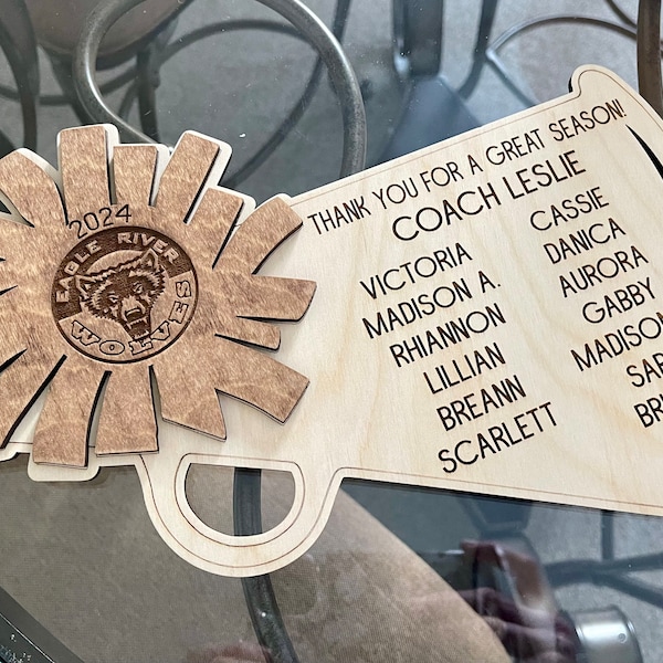 Cheer Coach Gift, Cheerleading Plaque, Team Gift to Coach, Great Season ...