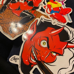 ART STICKER Coop Right Facing Devil Head Sticker Decal CP10 Classic ...