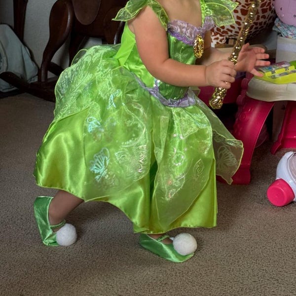 Tink Inspired Fairy Shoes, Tinkerbell Baby Girl Shoes for Birthday 1-10 ...