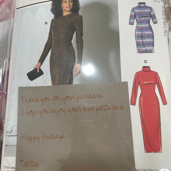 Sewing Pattern for Women's Knit Dress, Bodycon Dress, Fitted Dress ...