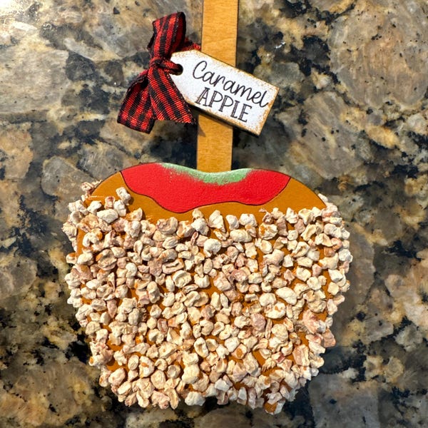 Faux Caramel Apple Tier Tray Decor, Apple Shelf Sitter, Fall Tier Tray ...