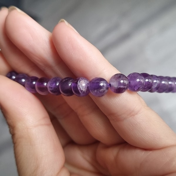 Natural Amethyst Round Beads Healing & Energy Gemstone Loose Beads for ...