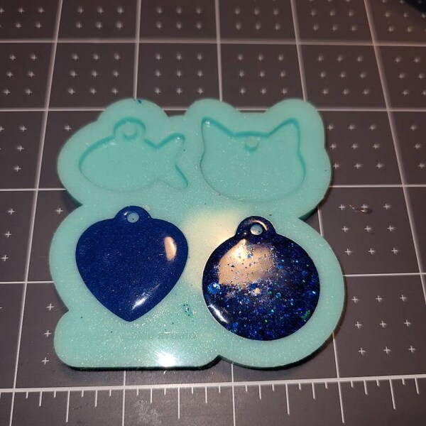 Cat ID Tag Palette Silicone Mold, Cat Tag Mold, Pet Name Tag, Resin ...